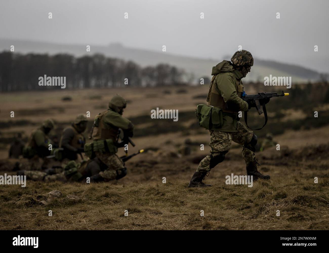 UK. 10th Feb, 2023. NORTHERN ENGLAND - Ukrainian soldiers during an ...