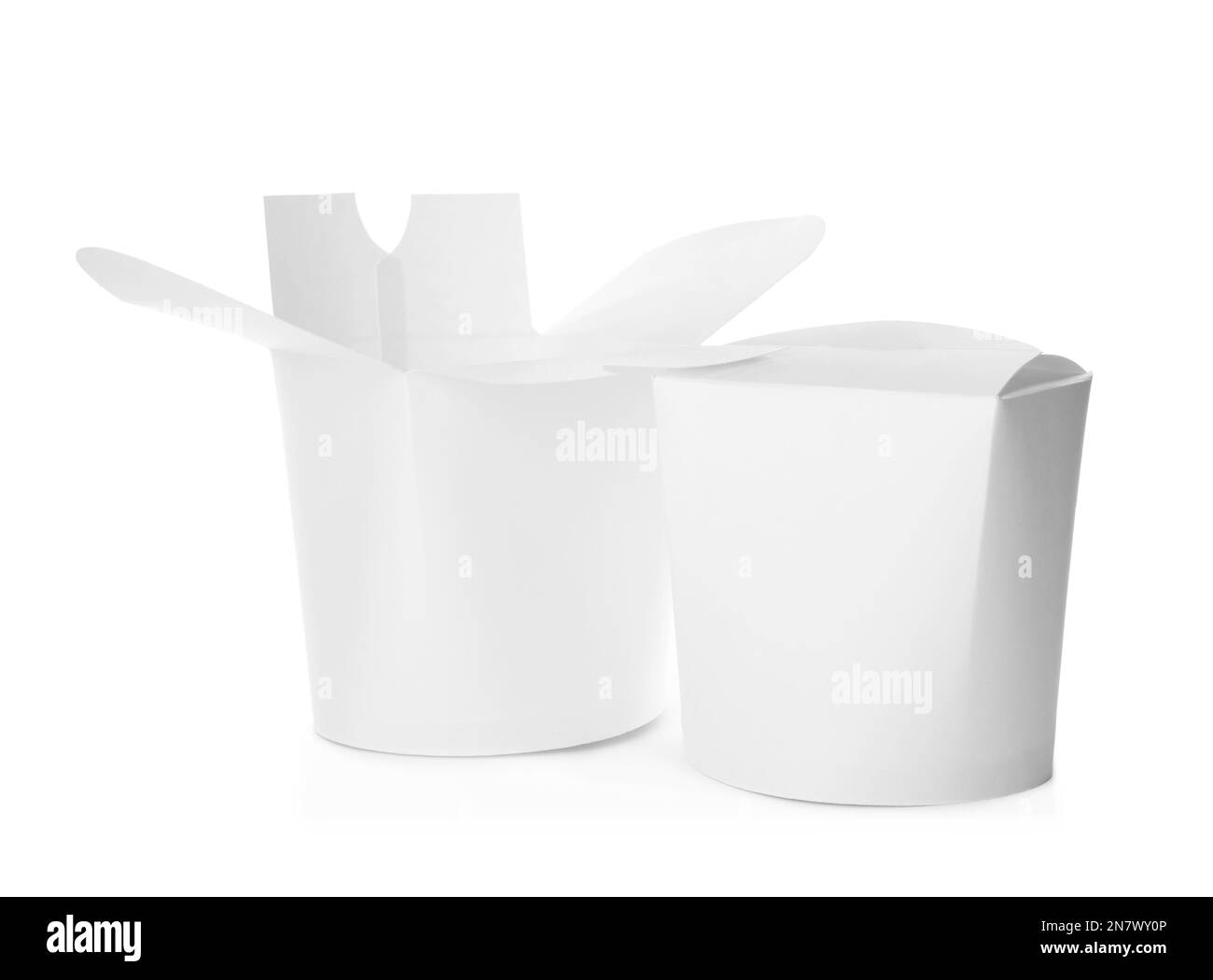 Takeaway paper boxes on white background. Mockup for design Stock Photo ...