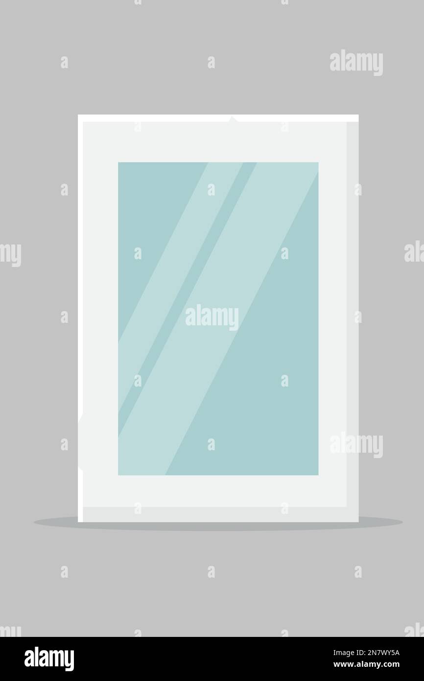 a photo frame in white frame vector graphics decor object Stock Vector ...