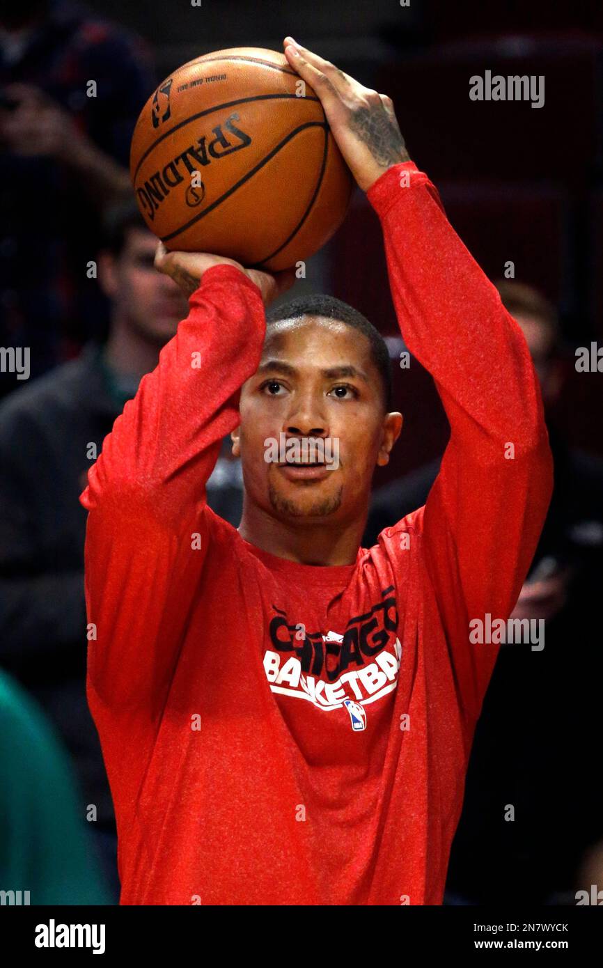 Chicago Bulls point guard Derrick Rose works out before an NBA ...