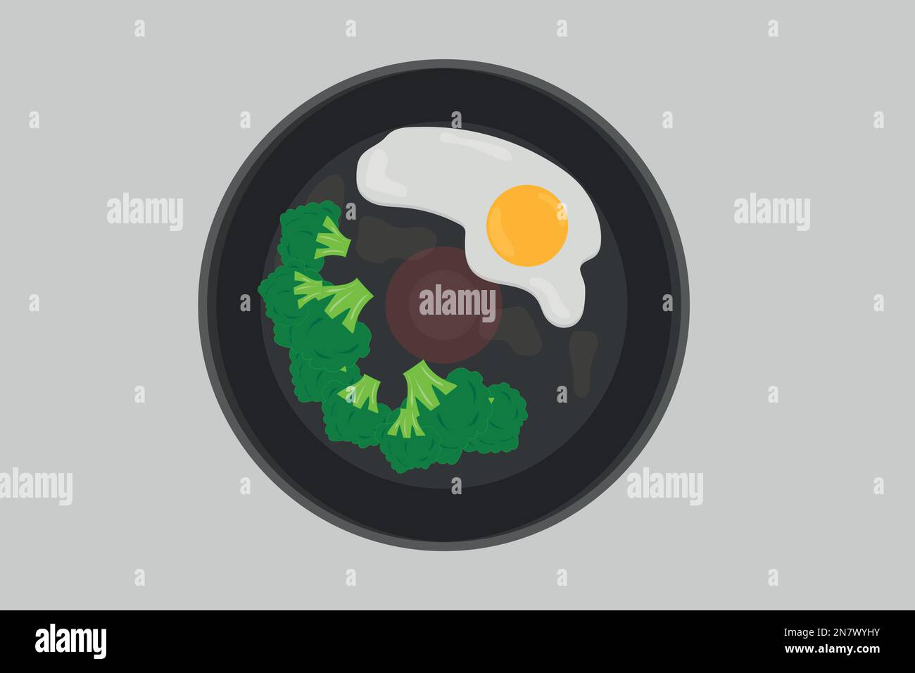 Set icons fried eggs hi-res stock photography and images - Alamy