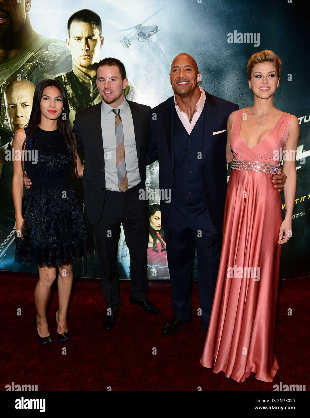 Elodie Yung, Channing Tatum, Dwayne 'The Rock' Johnson and Adrianne ...
