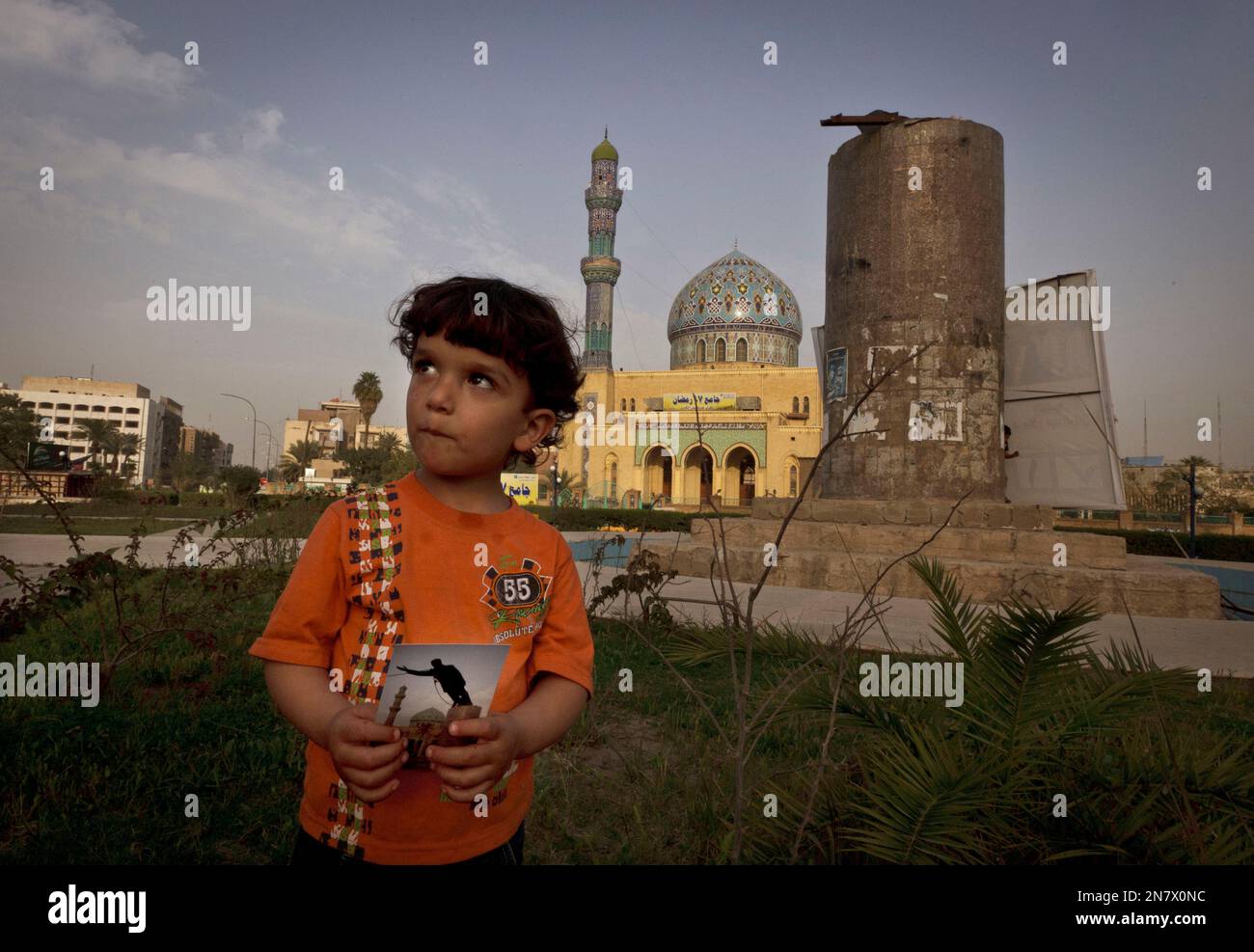 In this Thursday, March 14, 2013 photo, Hussein, 3, poses in Firdous ...