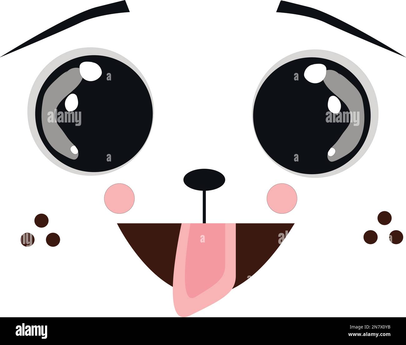 a teddy bear face with a tongue smiling Stock Vector Image & Art - Alamy