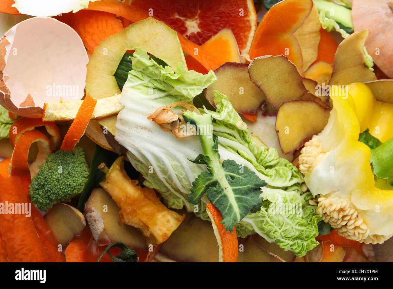 Pile of organic waste for composting as background, closeup Stock Photo ...