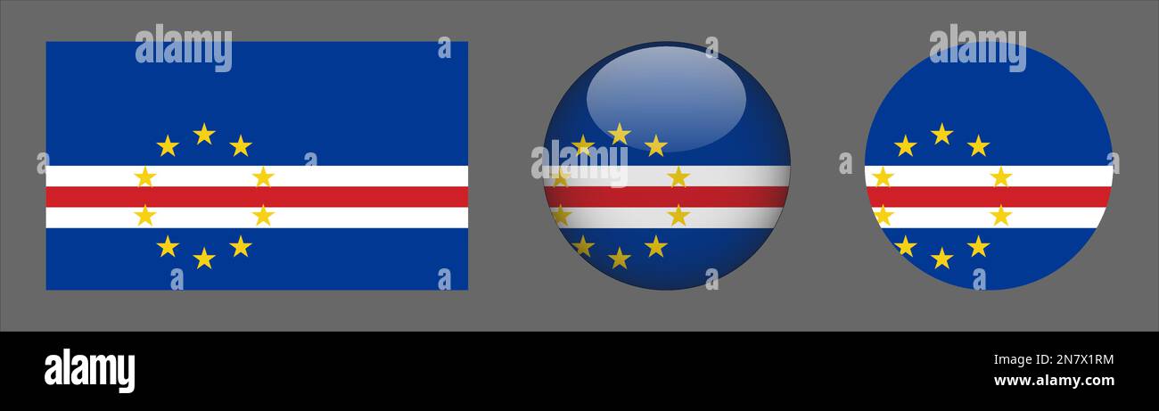 Cape Verde Flag set collection Vector Stock Vector Image & Art - Alamy