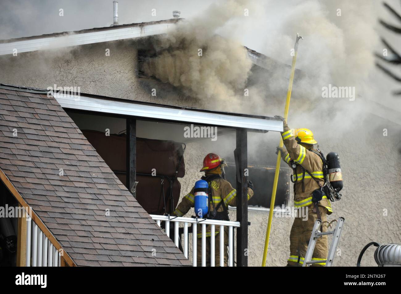 Fire crews respond to an apartment building fire, Sunday, March 17 ...