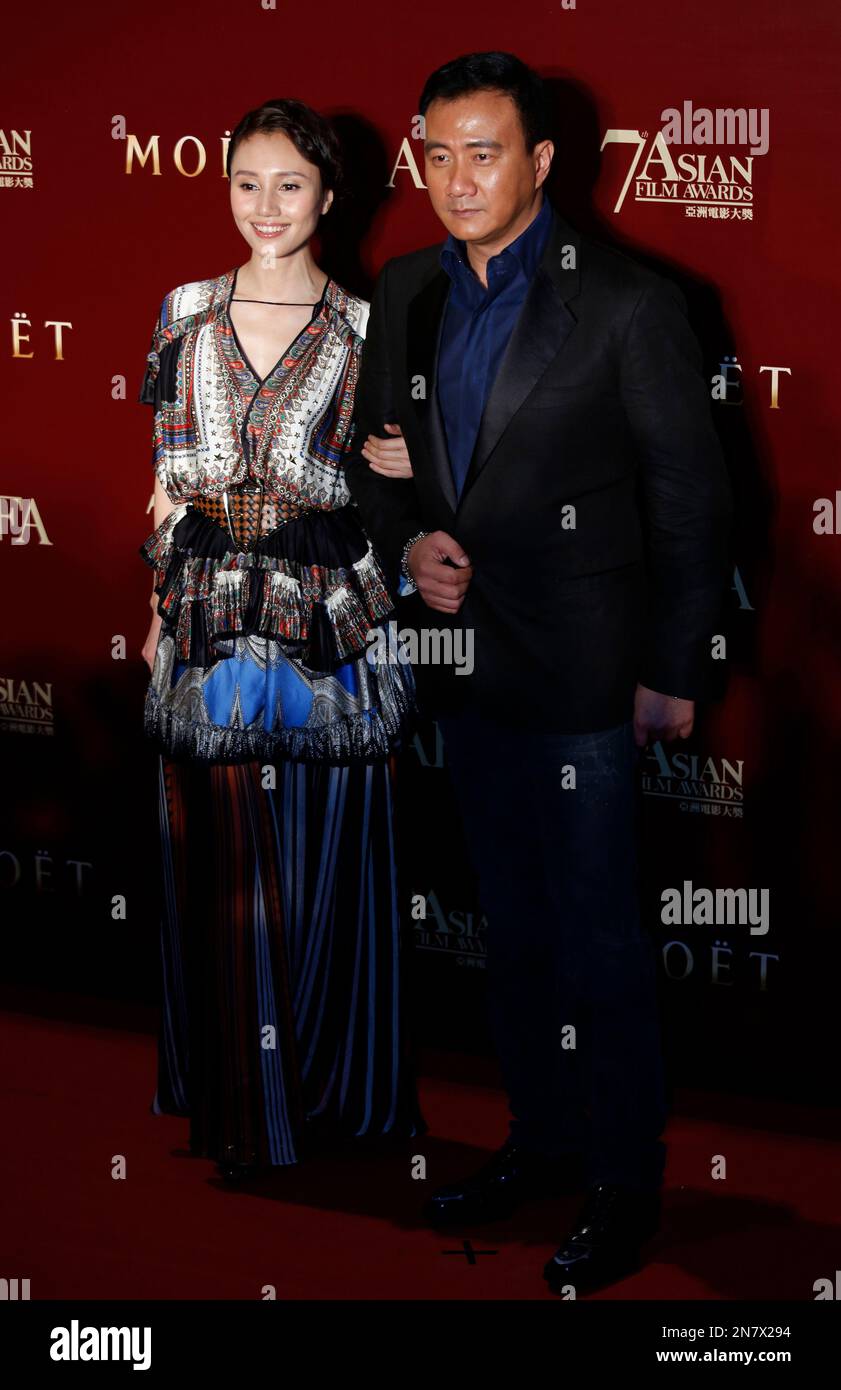 Chinese actors Hu Jun, right and Yuan Quan pose on the red carpet at ...
