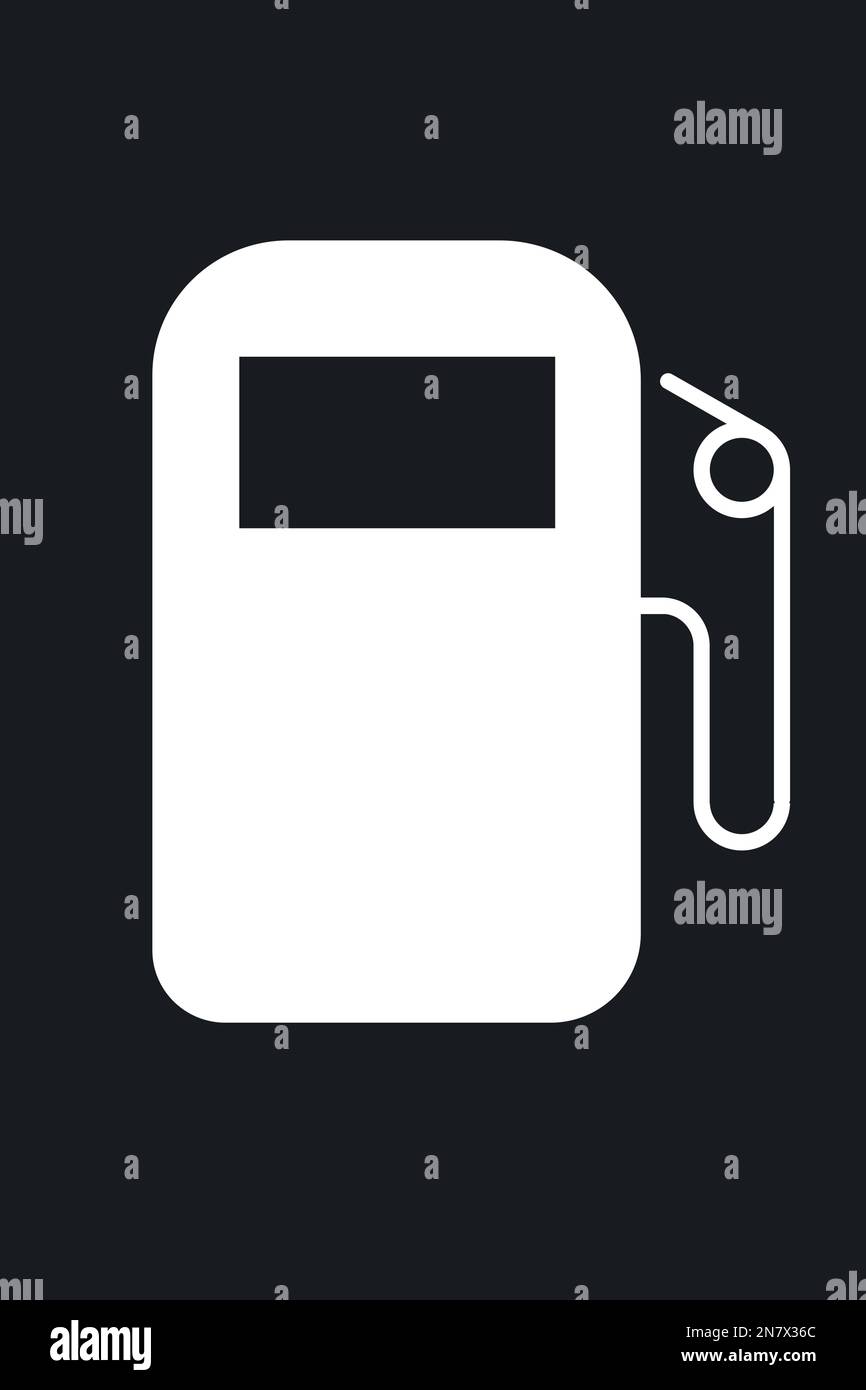 a petrol or fuel refill icon on black background isolated Stock Vector ...