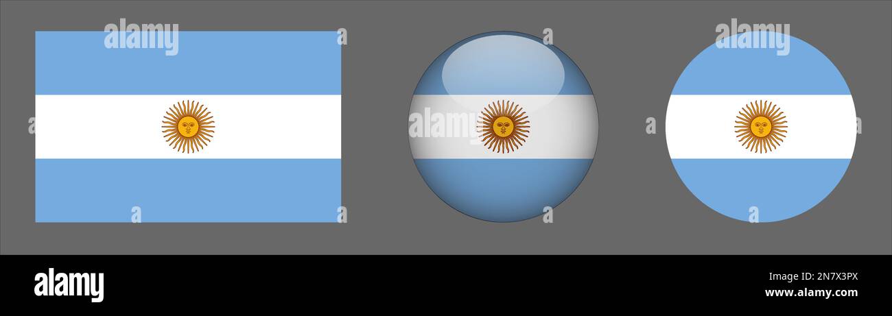 Argentina Flag set collection Vector Stock Vector Image & Art - Alamy