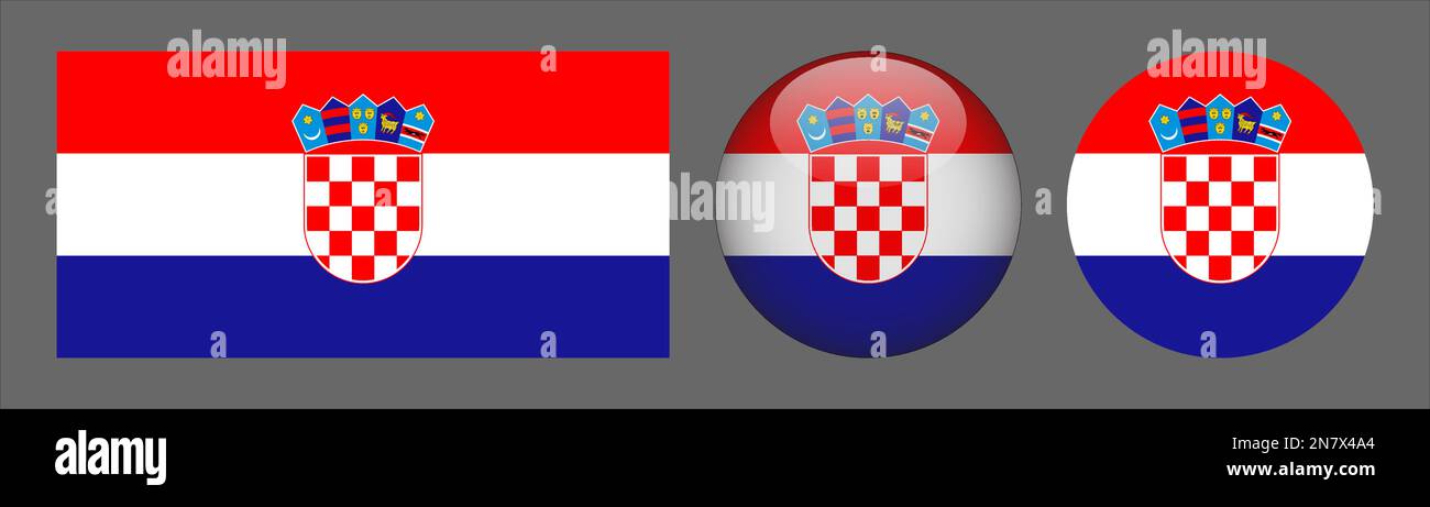 Croatia Flag set collection Vector Stock Vector Image & Art - Alamy