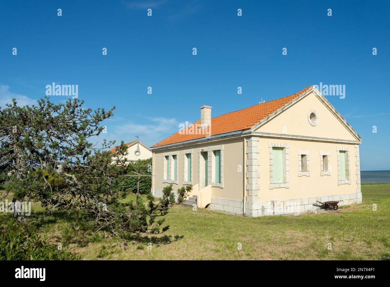 Maritime house on Ile Madame island on the west Atlantic coast France ...