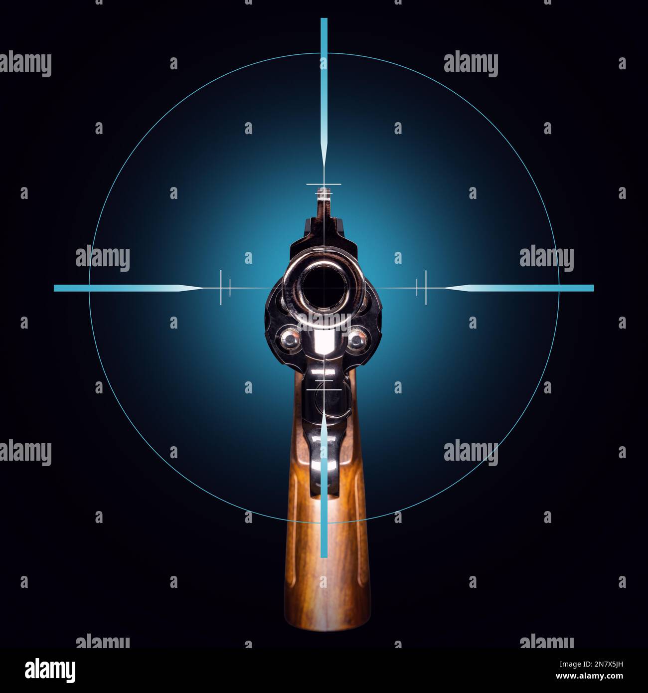 historical revolver and a target Stock Photo - Alamy