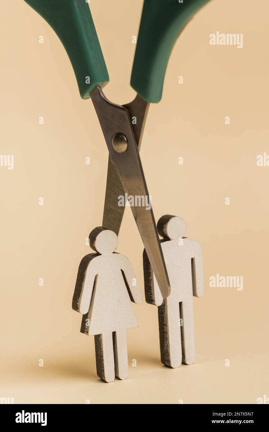 human shapes with scissors (1 Stock Photo - Alamy