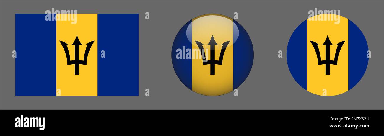 Barbados Flag set collection Vector Stock Vector Image & Art - Alamy
