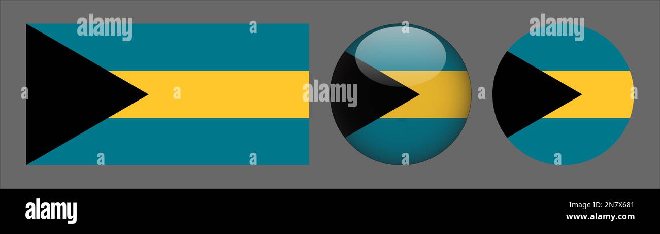 Bahamas Flag set collection Vector Stock Vector Image & Art - Alamy