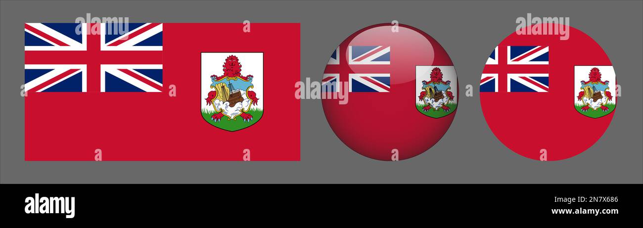 Bermuda Flag set collection Vector Stock Vector Image & Art - Alamy