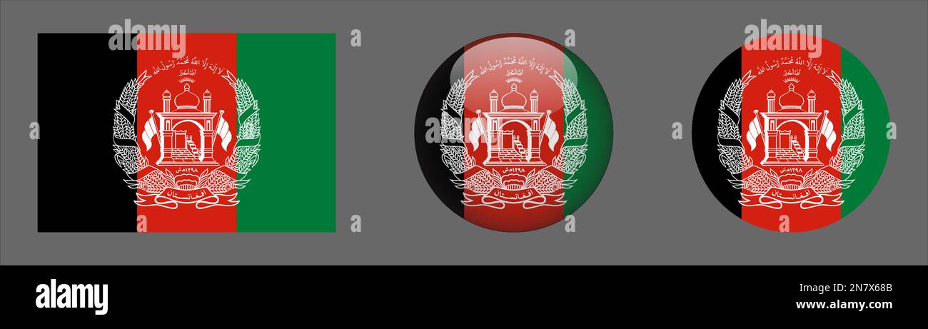 Afghanistan Flag set collection Vector Stock Vector Image & Art - Alamy