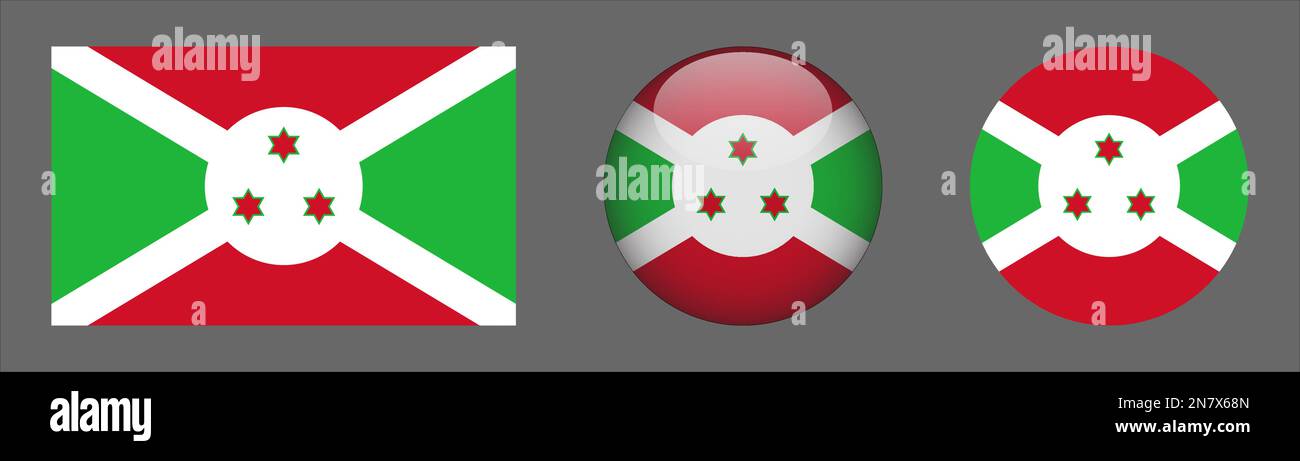 Burundi Flag Set Collection Vector Stock Vector Image And Art Alamy