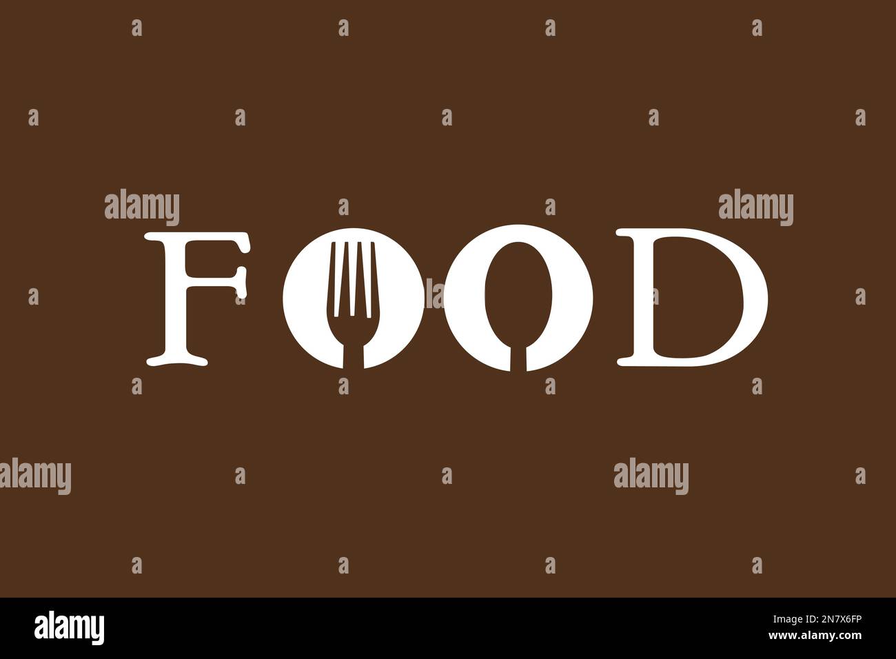 a food logo with fork and spoon background for fast food cuisine ...