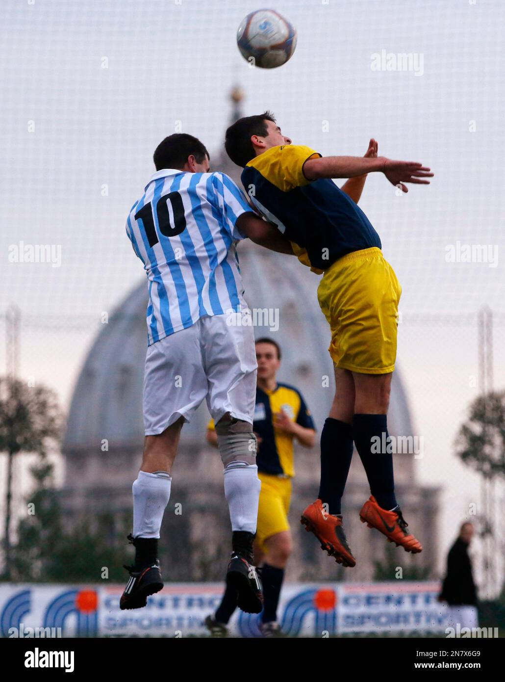 Players of Redemptoris Mater and Verbo Incarnato teams play their ...