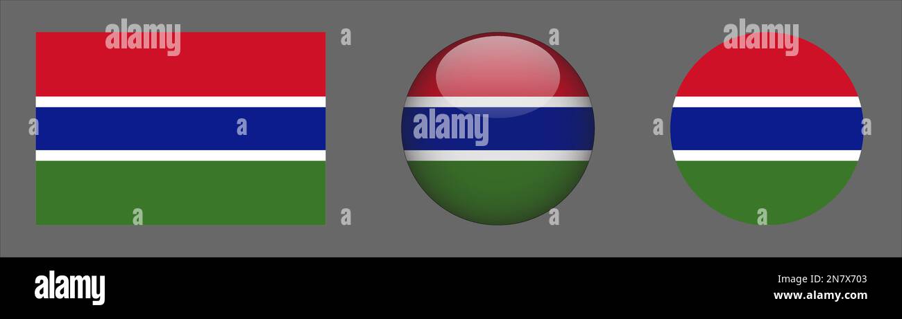 Gambia Flag set collection Vector Stock Vector Image & Art - Alamy