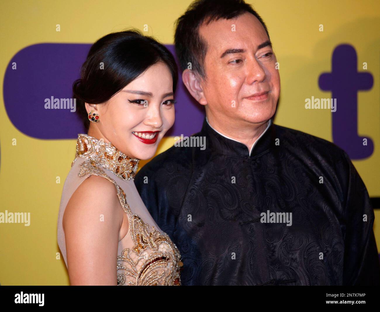 Chinese actress Zhou Chu Chu, left, and Hong Kong actor Anthony Wong ...
