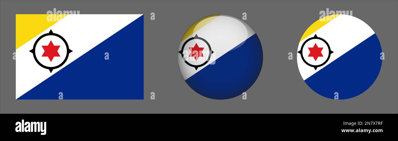 Bonaire Flag set collection Vector Stock Vector Image & Art - Alamy