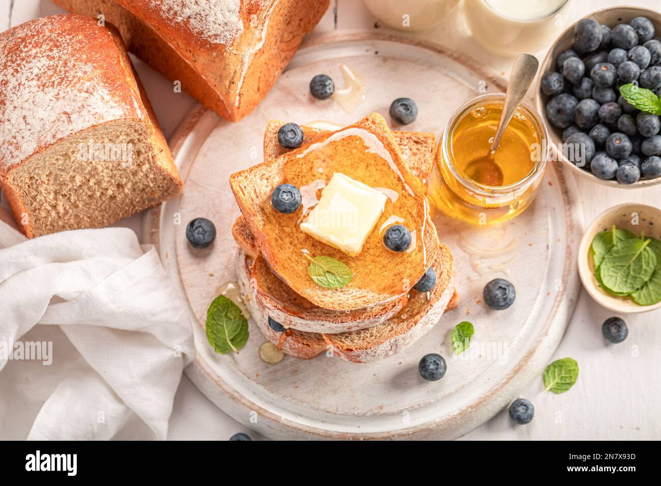 Sweet and tasty bread as a perfect breakfast. Sweet and healthy ...