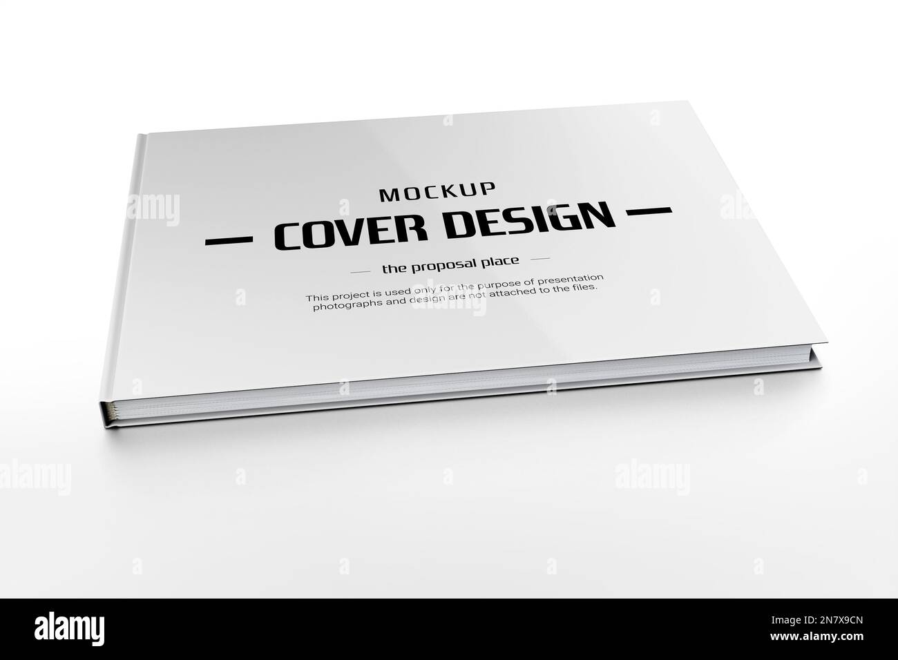 Landscape Book Display MockUp 3D Rendering Stock Photo - Alamy