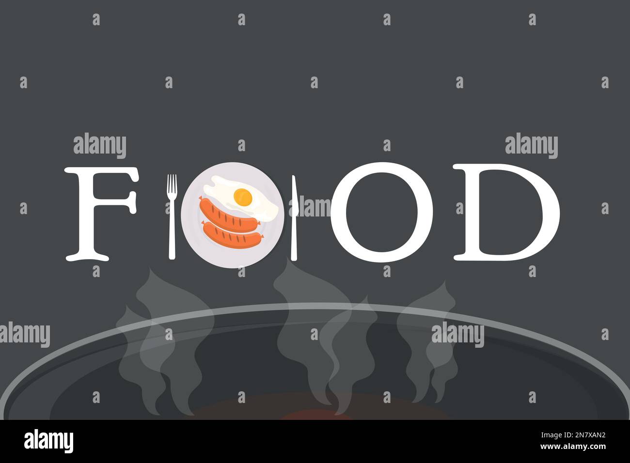 a food logo with fork and spoon background for fast food cuisine ...