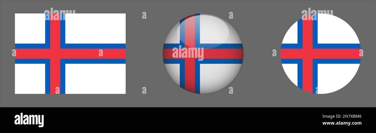 Faroe Islands Flag set collection Vector Stock Vector Image & Art - Alamy