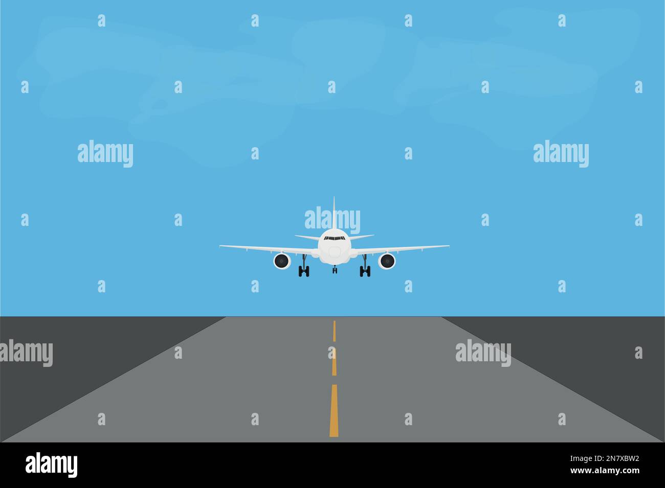 Front plane airport Stock Vector Images - Alamy