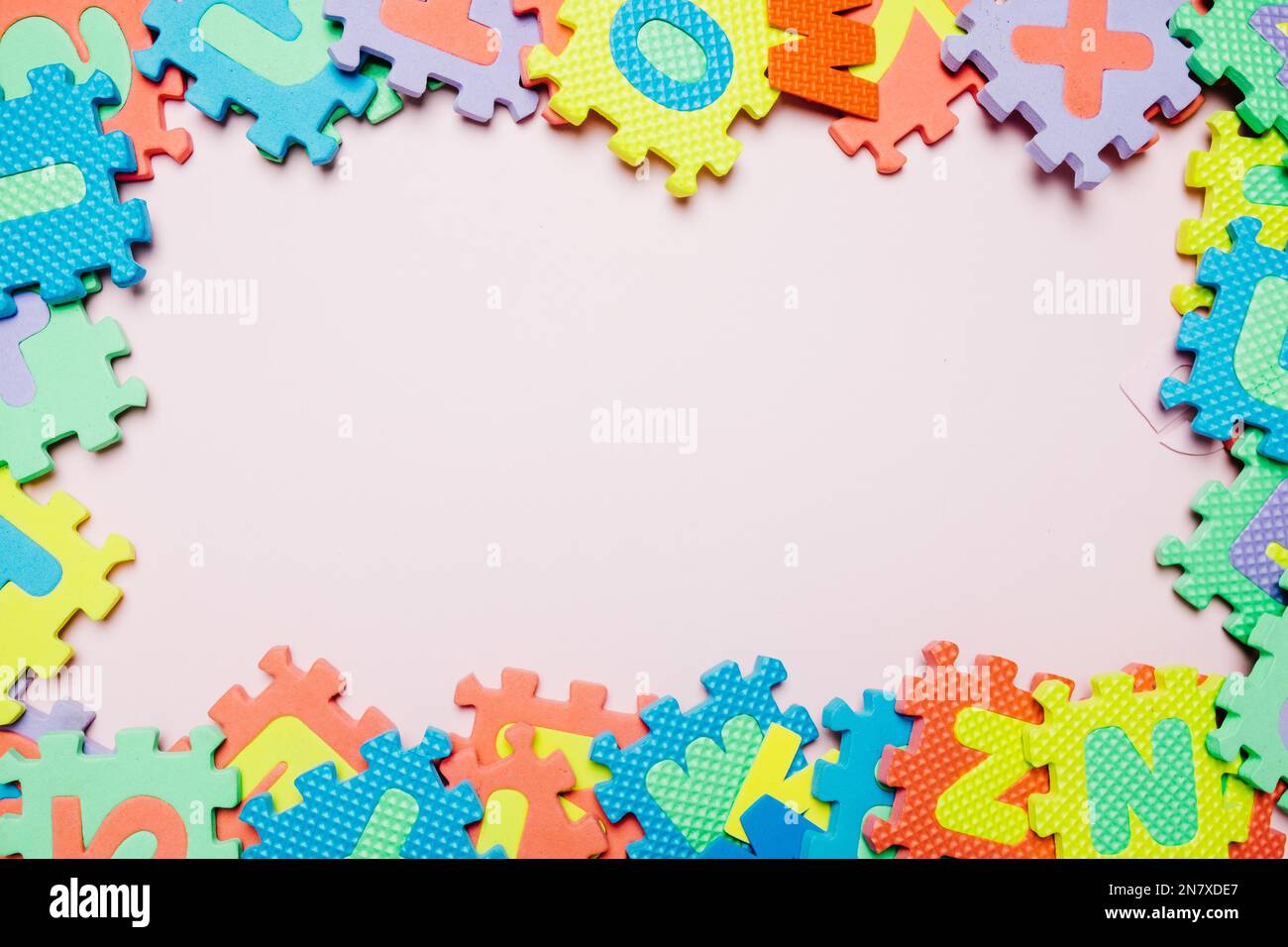 colorful composition kid puzzle Stock Photo - Alamy