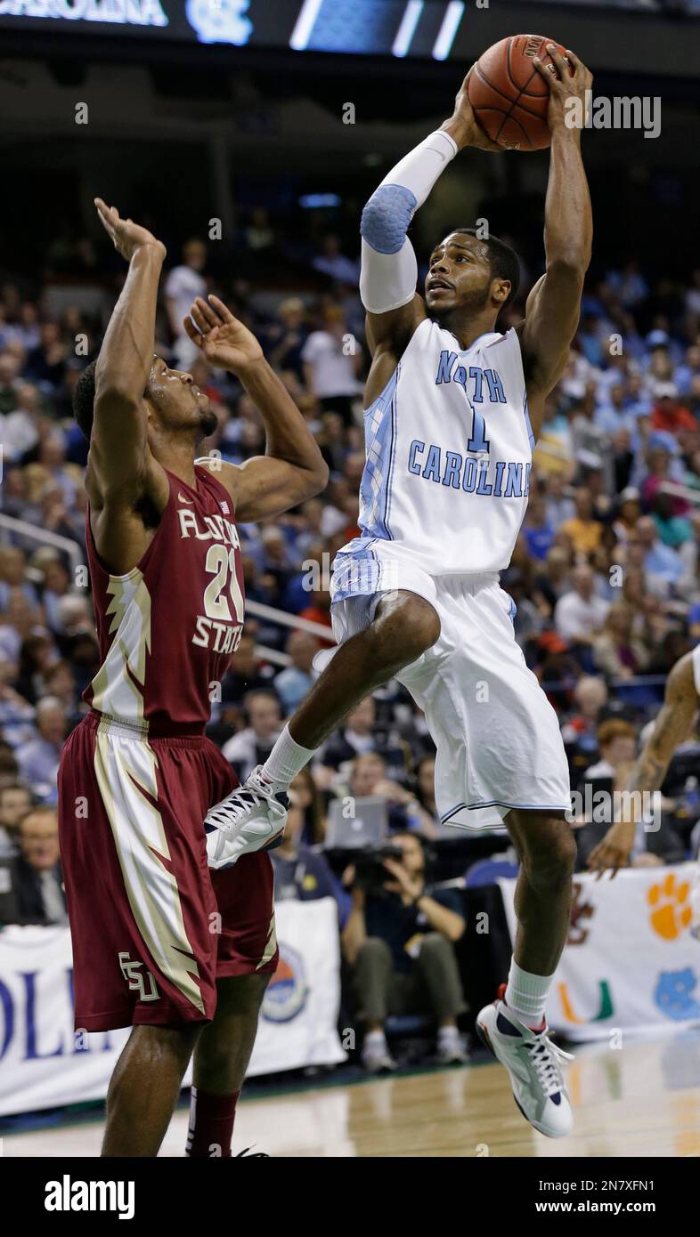 North Carolina's Dexter Strickland (1) shoots over Florida State's ...
