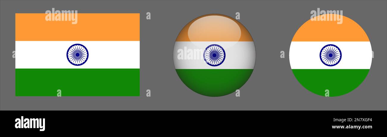 India Flag set collection Vector Stock Vector Image & Art - Alamy