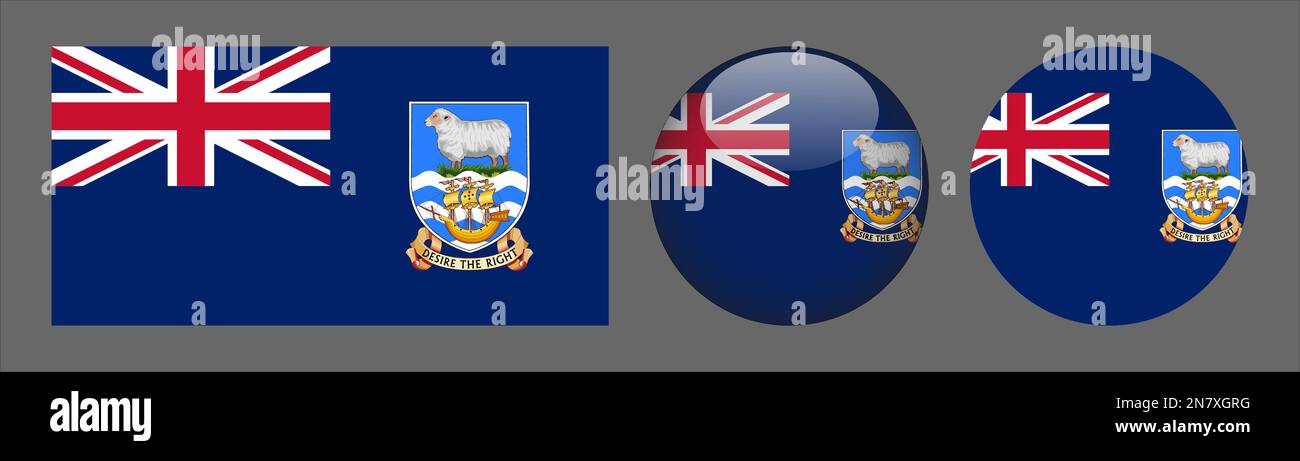 Falkland Islands Flag set collection Vector Stock Vector Image & Art - Alamy