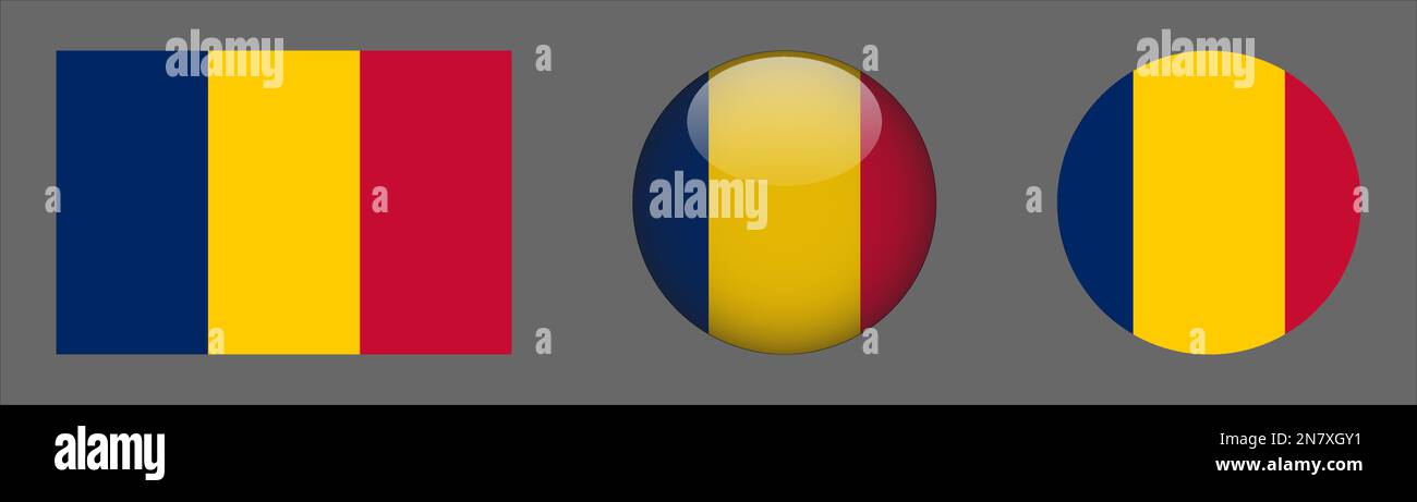 Chad Flag set collection Vector Stock Vector Image & Art - Alamy