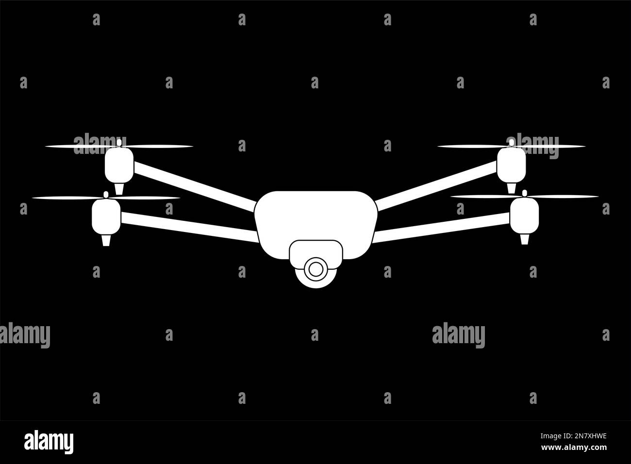 drone with video camera for aerial photography vector illustration ...