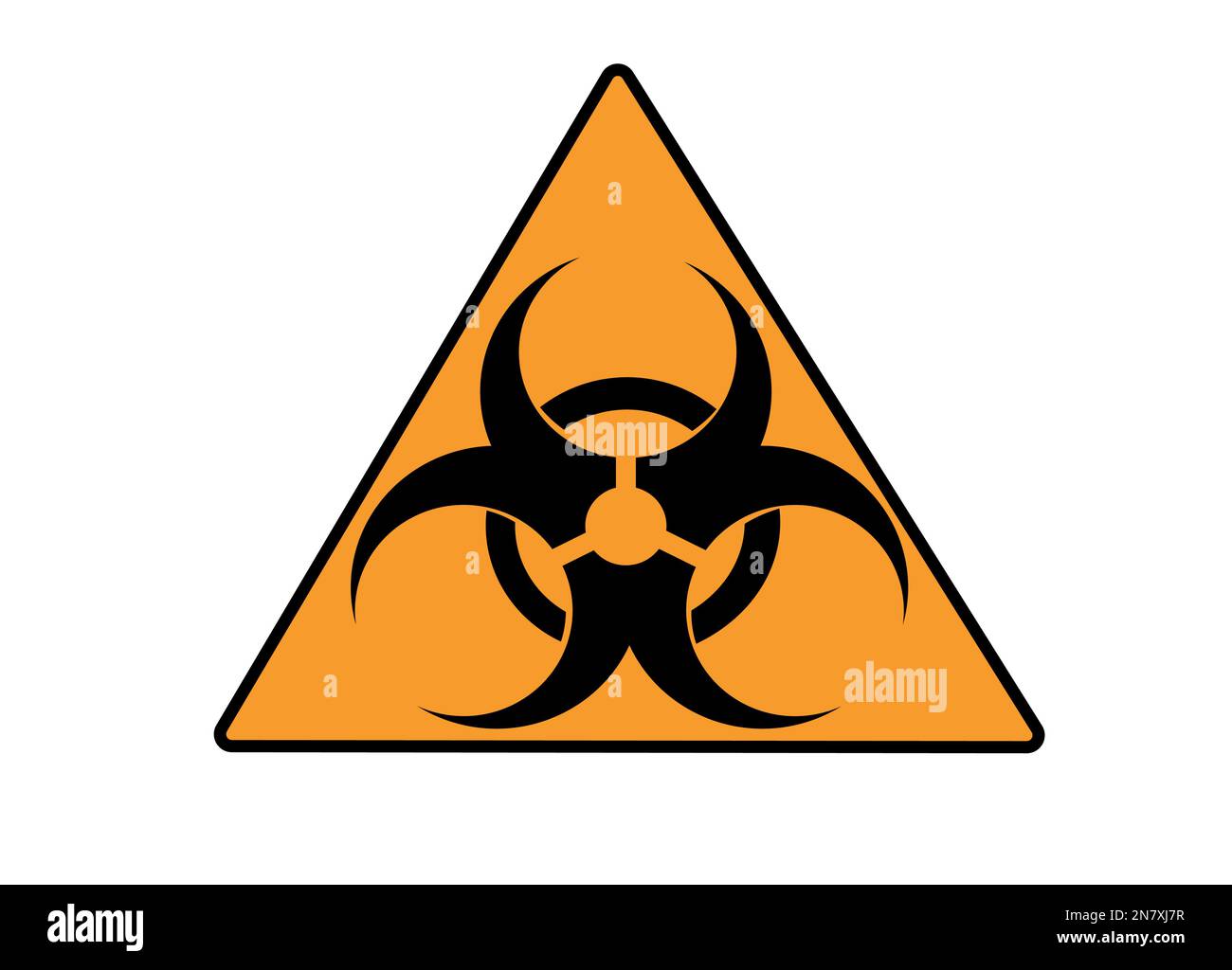 a symbol of radioactive danger virus radiation sign on a white ...