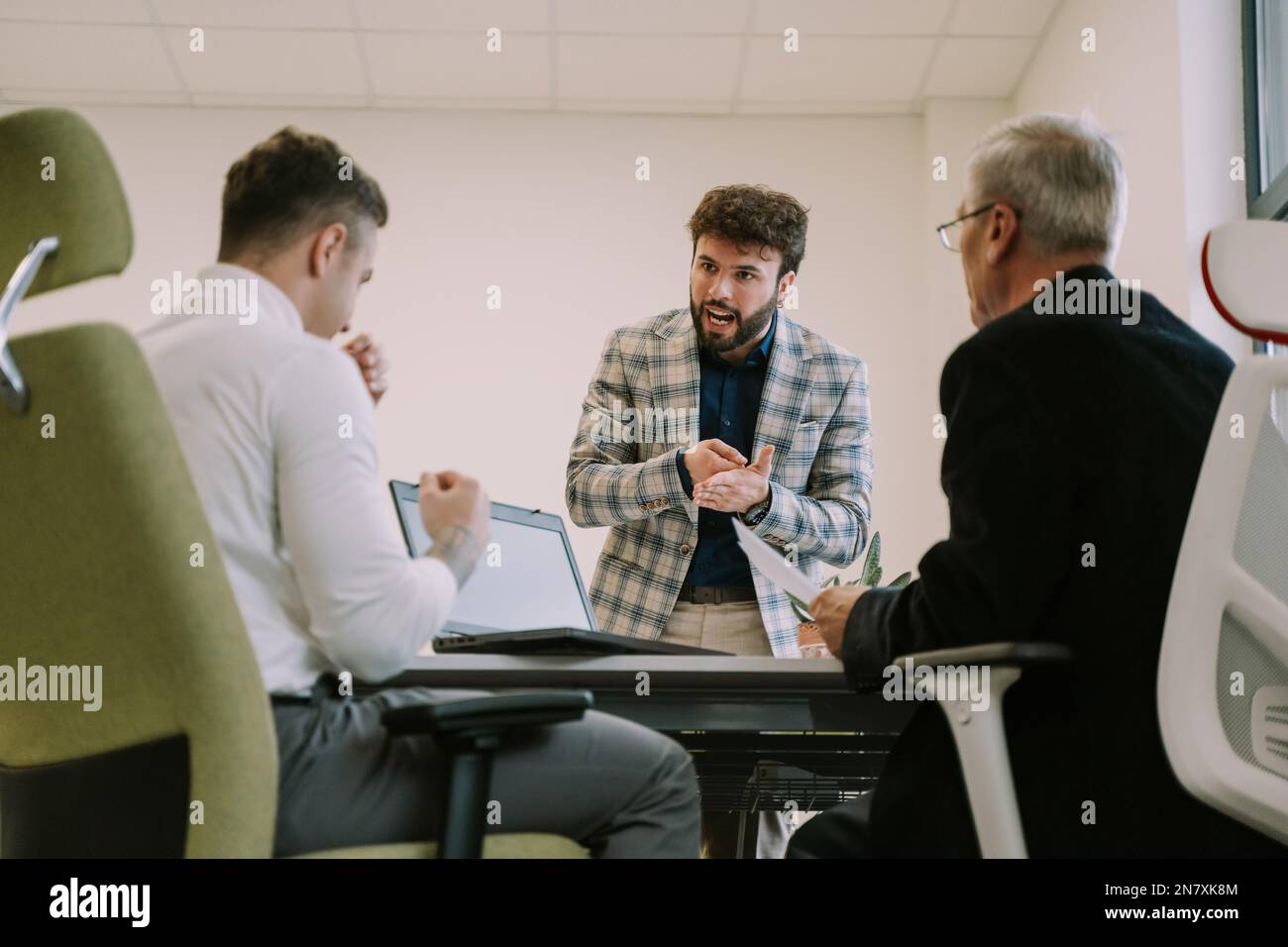 Angry colleagues men only hi-res stock photography and images - Alamy