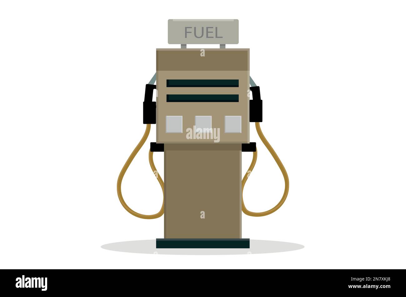 gas station on a white background refueling with fuel for a car Stock ...