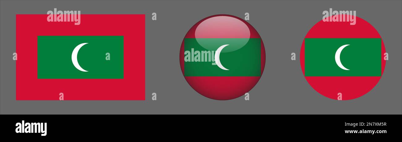 Maldives Flag set collection Vector Stock Vector Image & Art - Alamy