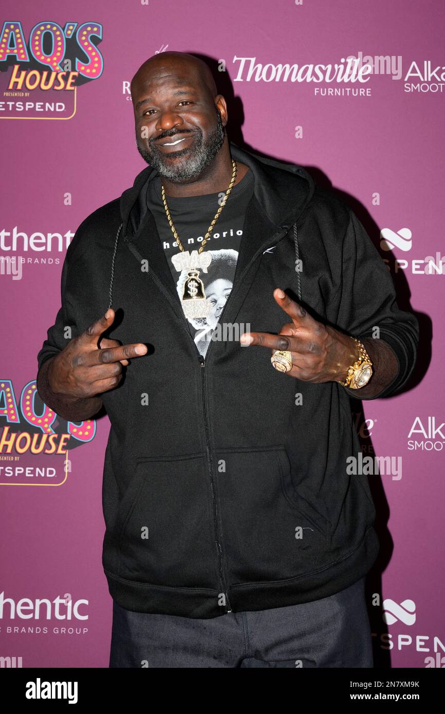 Shaquille O'Neal attends Shaq's Fun House Super Bowl event on Friday ...