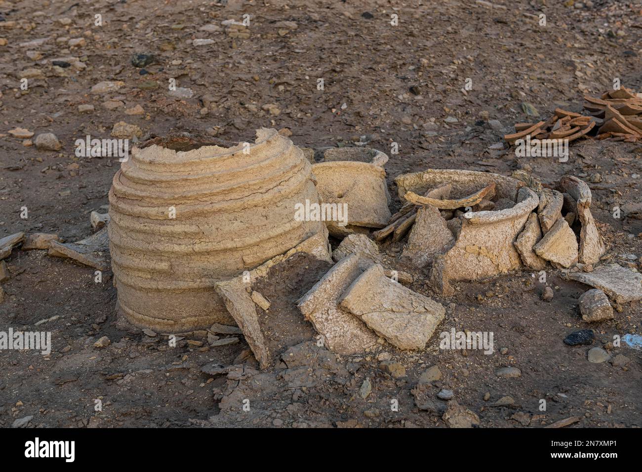 Old vases in the ancient city of Ur, Ahwar of southern Iraq, Unesco ...