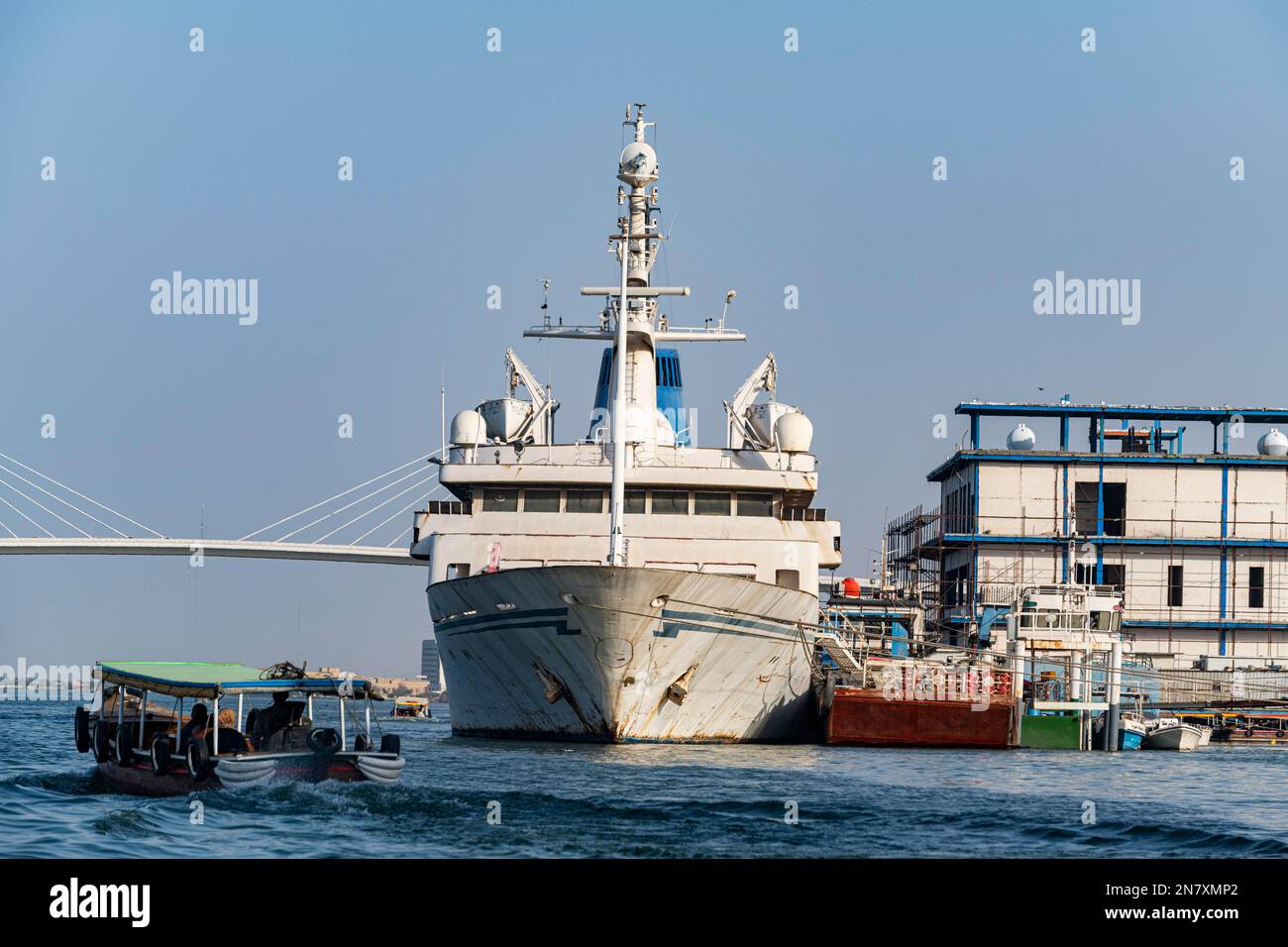 Saddam Husseins old yacht, Arvand Rood, Schatt Al-Arab, Basra, Iraq ...