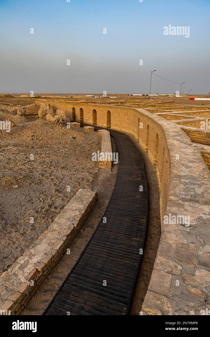 Ancient city of Ur, Ahwar of southern Iraq, Unesco site, Iraq Stock ...