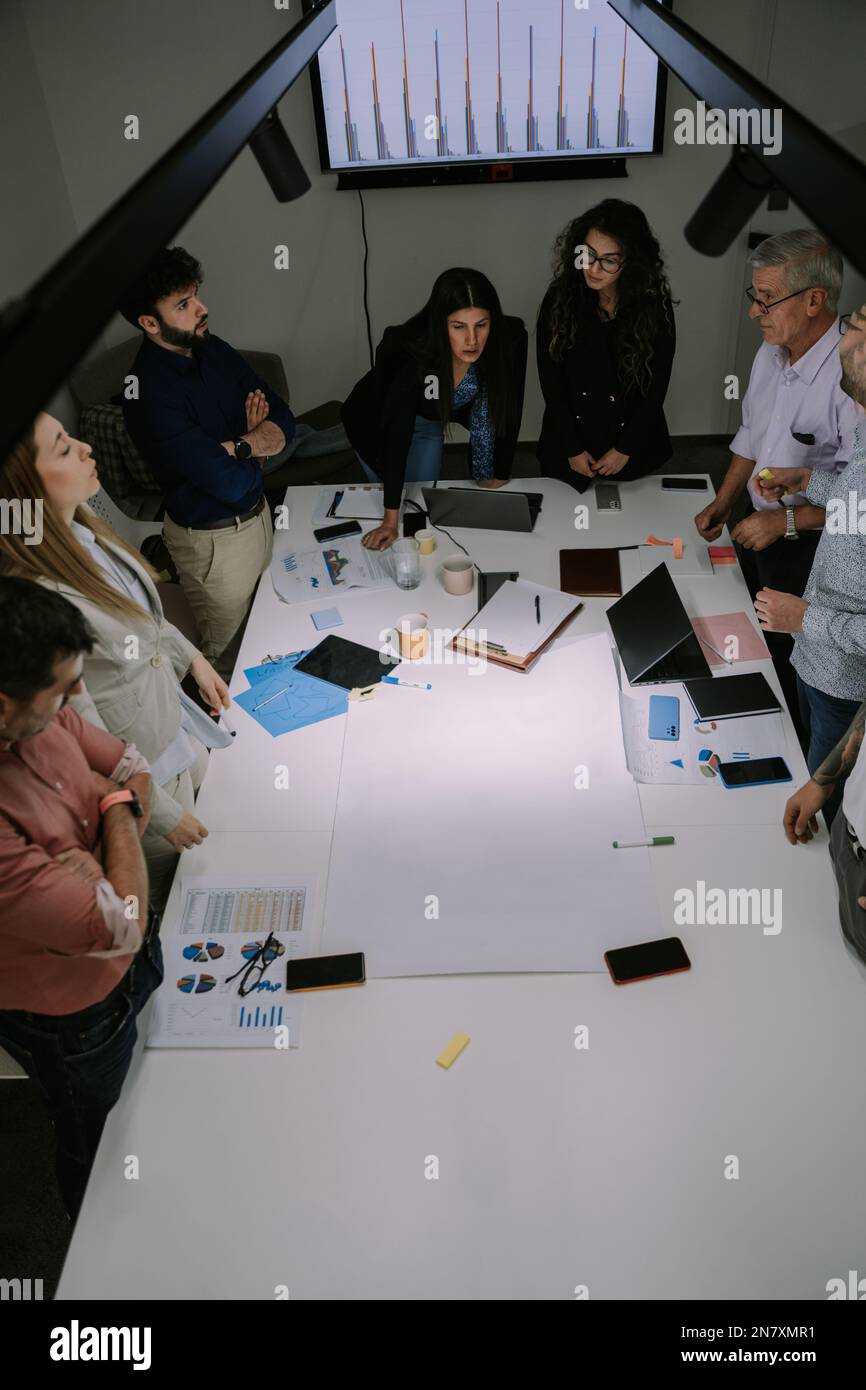 Collaboration between diverse group of creative people. They are ...