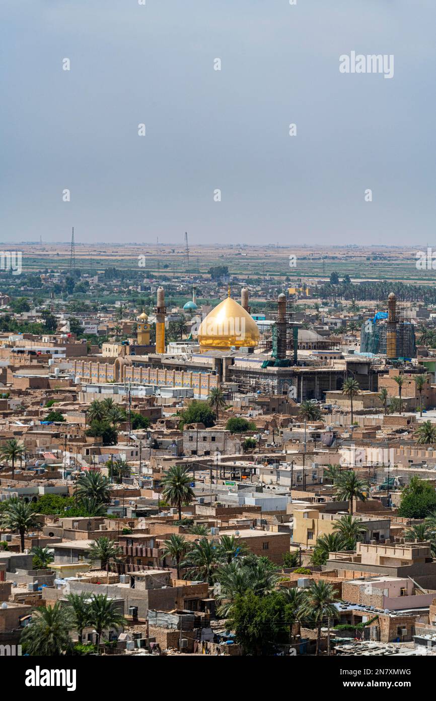 Overlook over Al-Askari Shrine, Unesco site, Samarra, Iraq Stock Photo ...