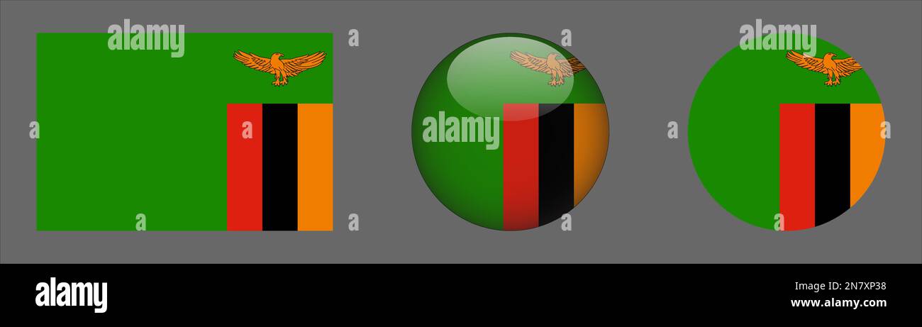 Zambia Flag set collection Vector Stock Vector Image & Art - Alamy